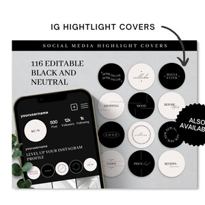 Editable Minimalist Instagram Story Covers. Neutral Instagram Story ...