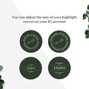 Editable Minimalist Instagram Story Covers. Green Instagram Story ...