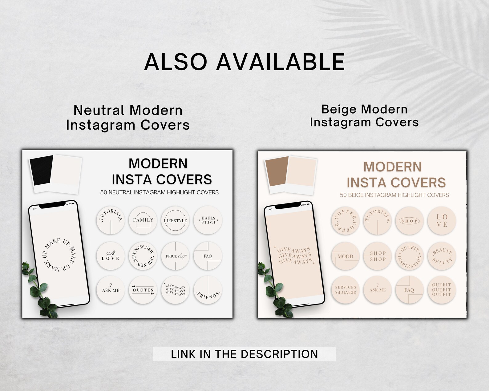 Minimalist Instagram Story Covers. Instagram Highlight Covers. - Etsy