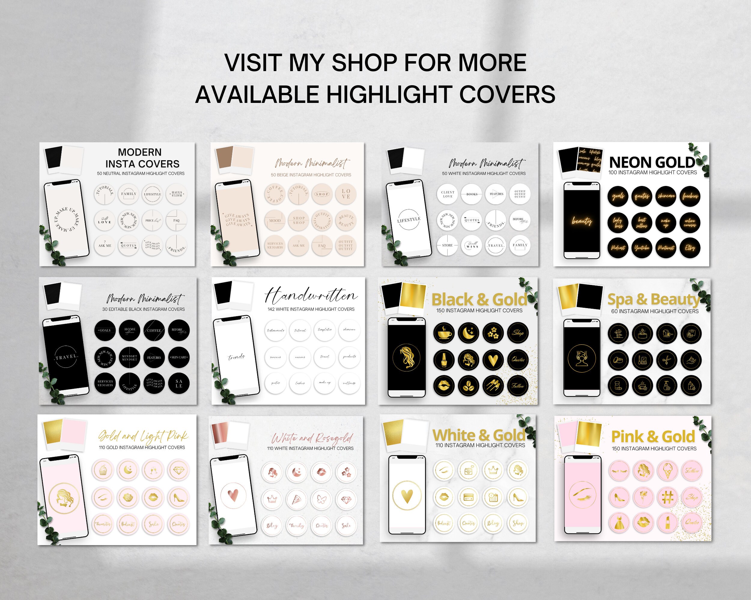 Editable Minimalist Instagram Story Covers. Pink Instagram Story Covers ...