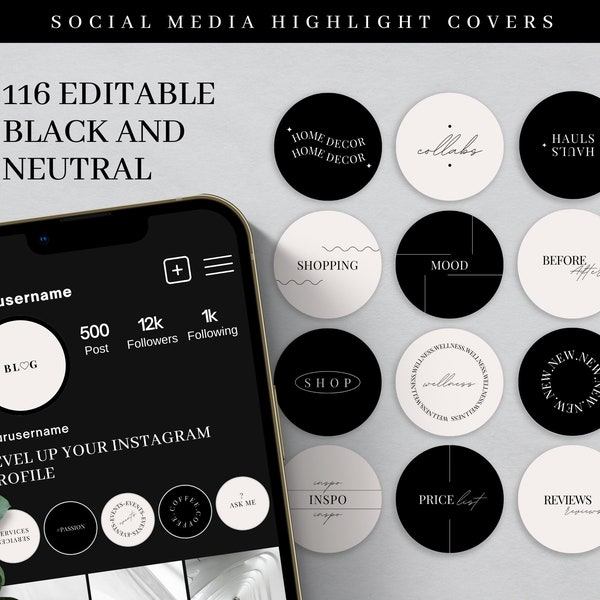 Highlight Covers - Etsy