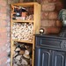 LOG STORE Handmade Log Store Rustic Farmhouse Style Real Wood Kindling ...