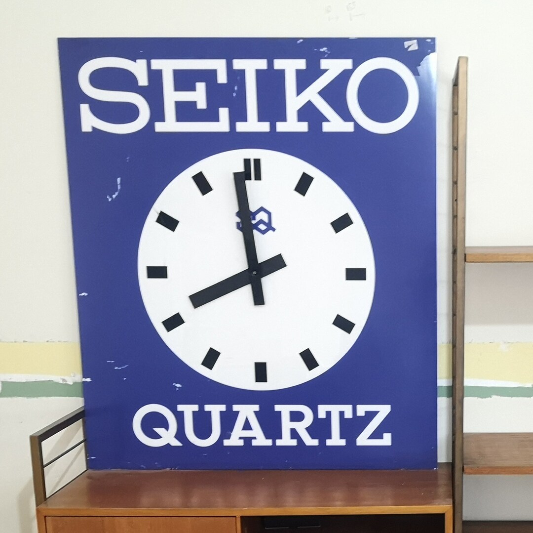 Seiko Shop Signage Clock Advertising Collectable Antique Plastic ...