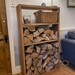 LOG STORE Handmade Log Store Rustic Farmhouse Style Real Wood Kindling ...