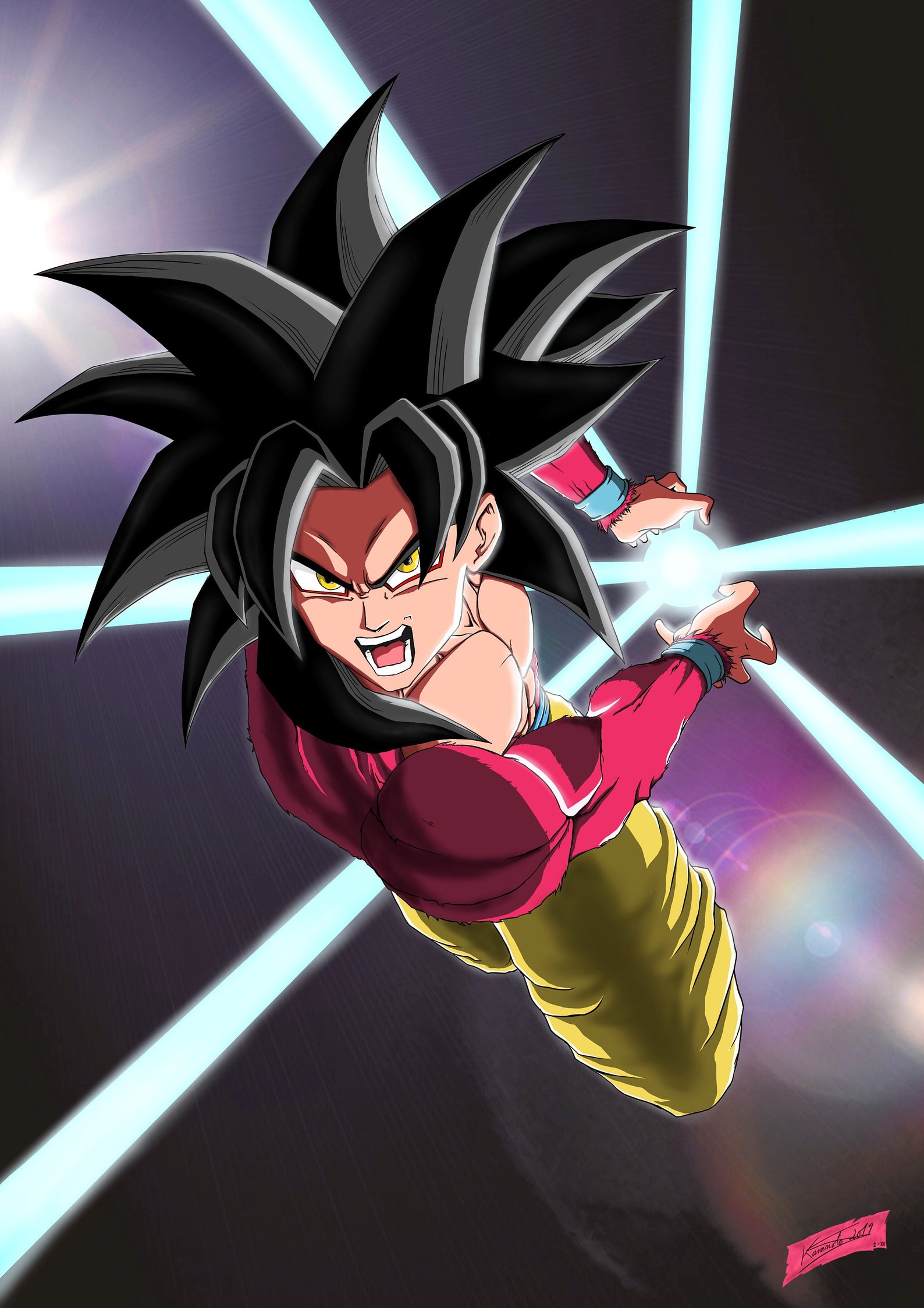 Goku ssj4 Dragon Ball GT Art Print DinA3 | Etsy