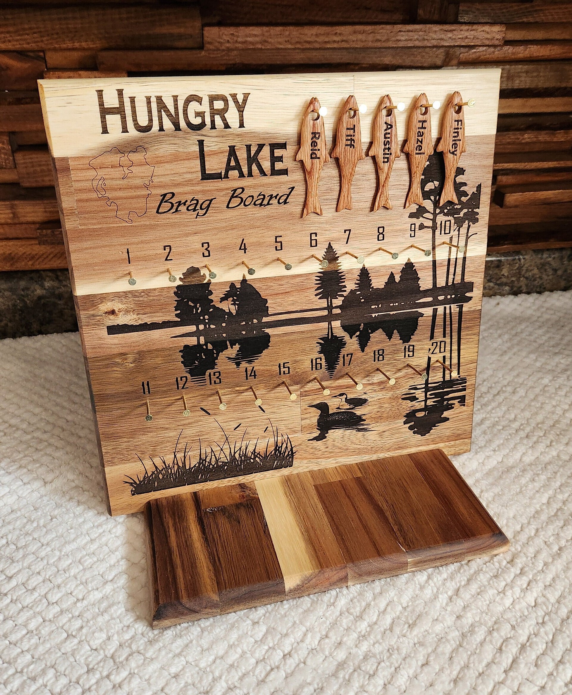 Fishing Brag Board - Summer Scene - Etsy