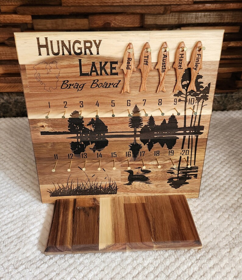 Fishing Brag Board - Summer Scene - Etsy
