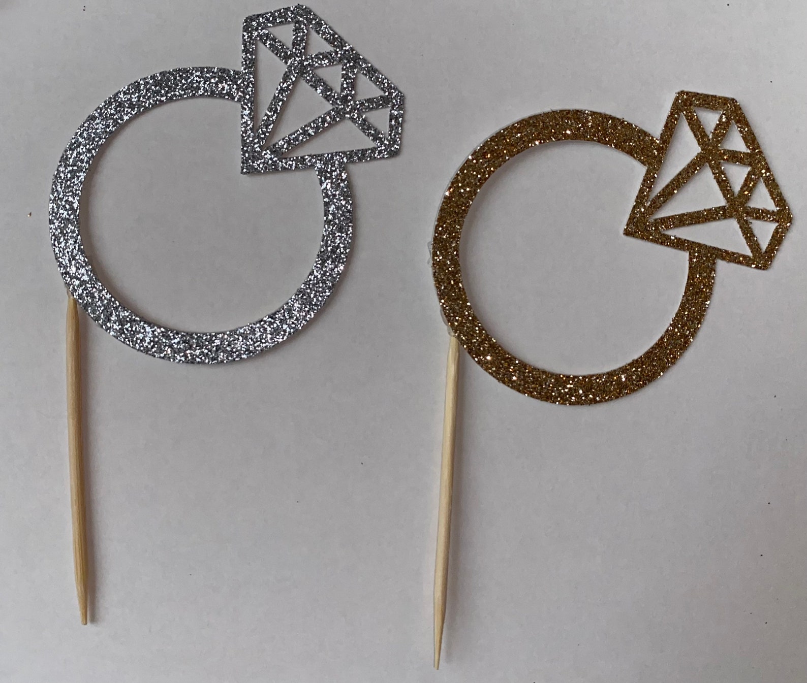 Ring Cupcake Toppers Diamond Ring Cupcake Toppers Bridal | Etsy