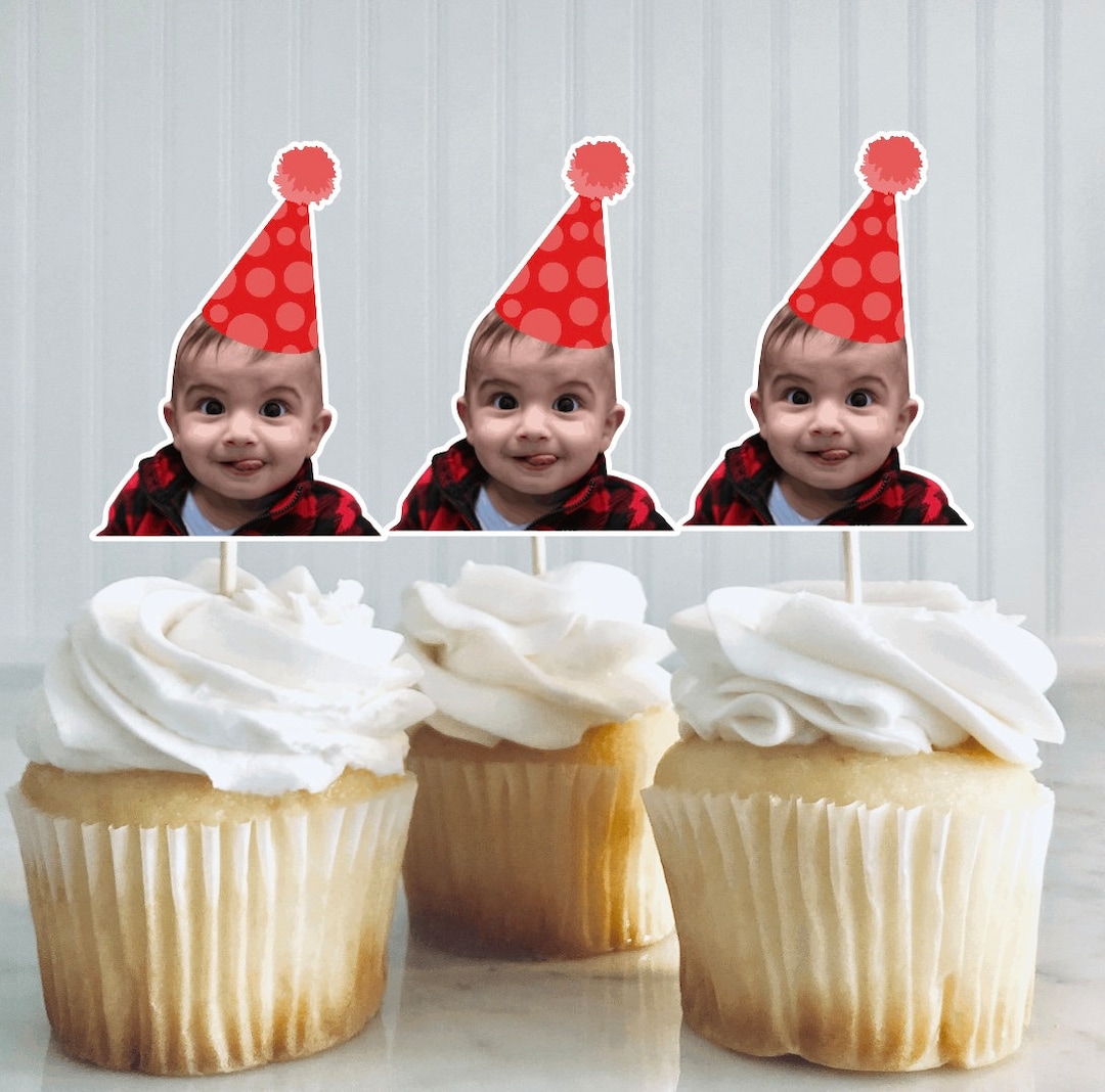 Custom Face Cupcake Toppers, Custom Birthday Party Cupcake Toppers ...