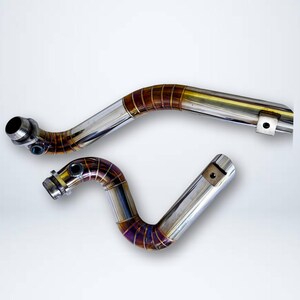 GNARLY Drag Pipes for Harley Davidson Sportster 2-into-2 Stainless ...