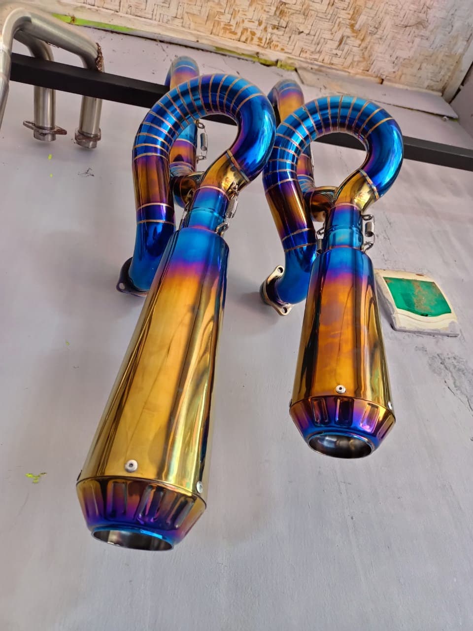 Custom Handmade Harley-davidson Exhaust – Short Muffler for Softail ...