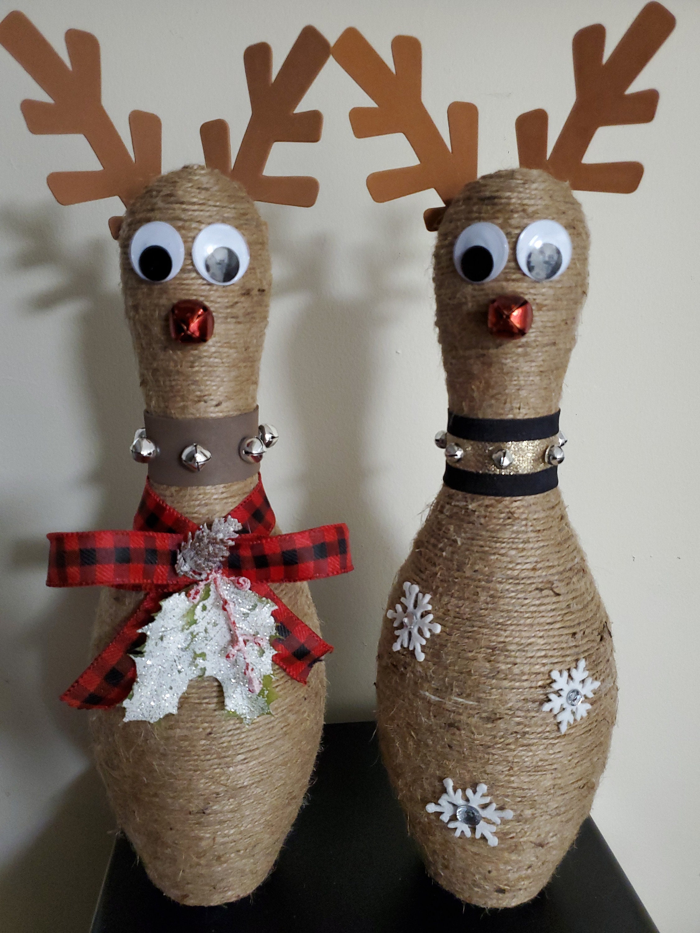 Christmas Rudolph the Reindeer Bowling Pin - Etsy