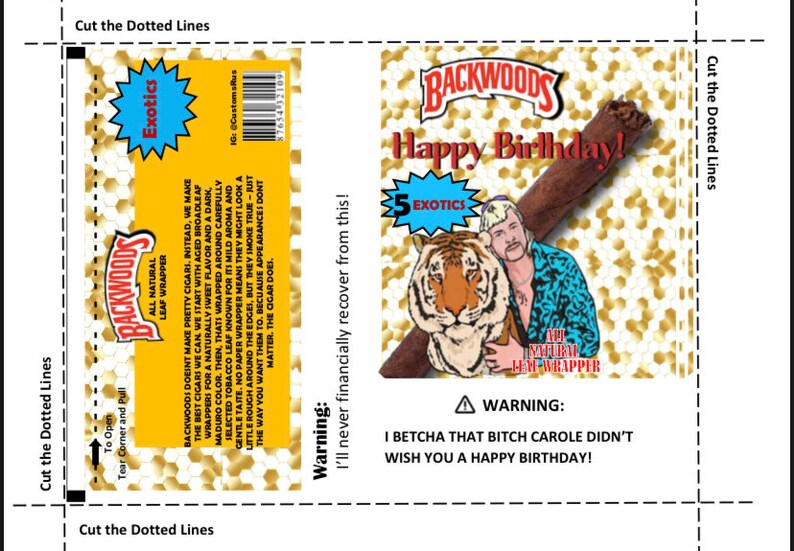 Customized Backwoods Wrapper DIGITAL FILE ONLY | Etsy