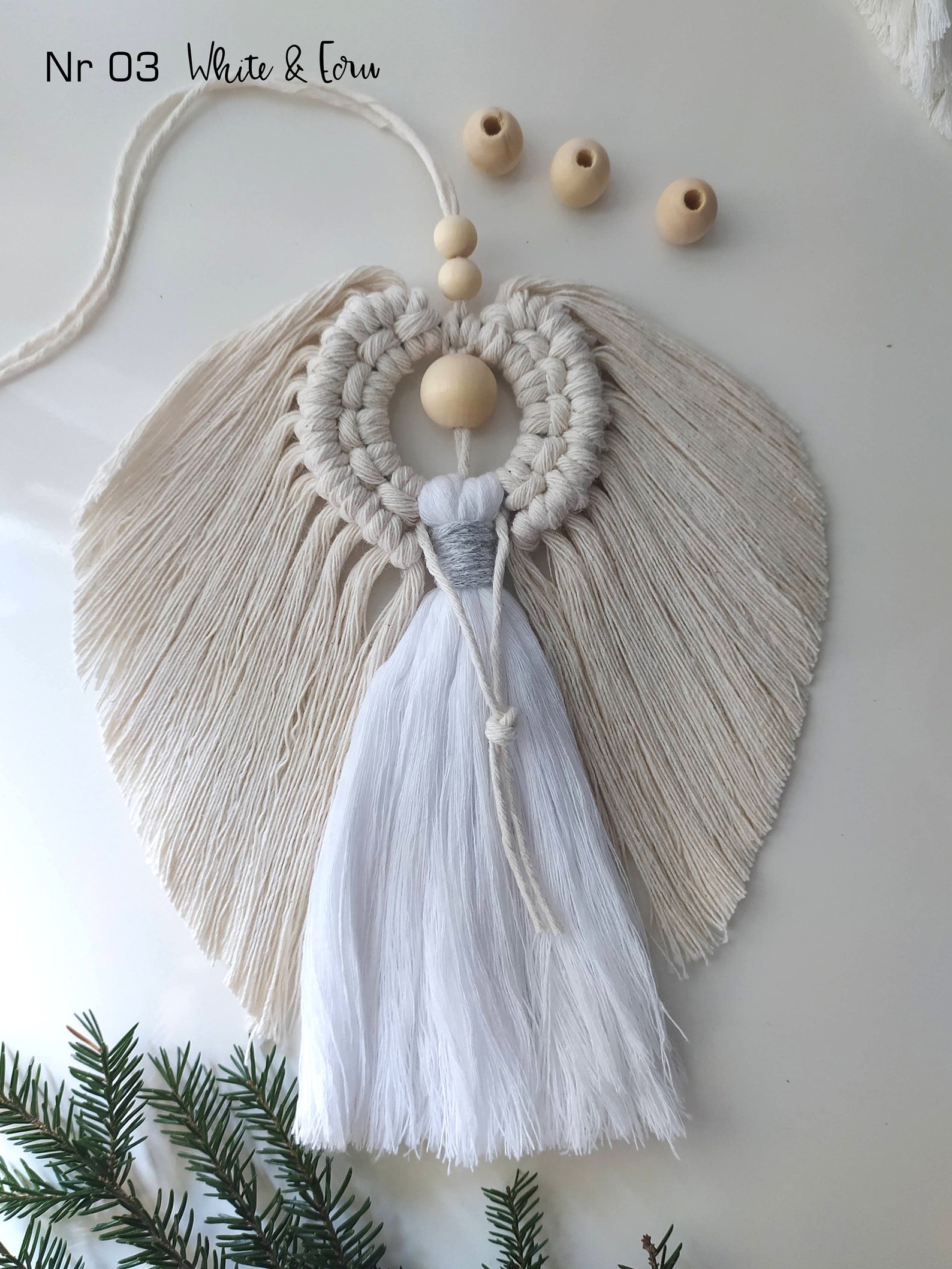 Macrame Angel size M, Angel, Makrama, Macrame Angels, White Decor ...