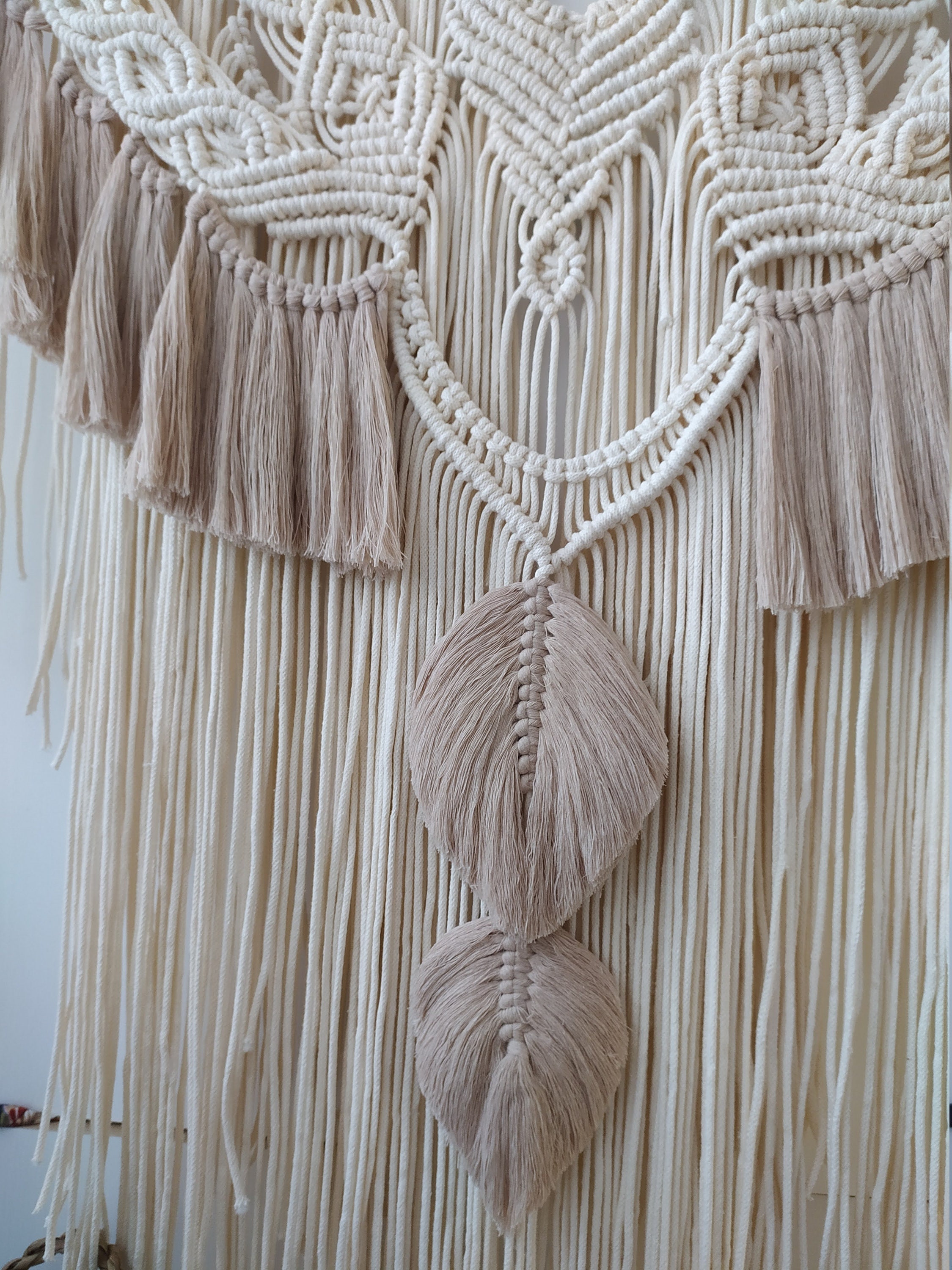 Large Classic Macrame in Natural and Beige Colors - Etsy