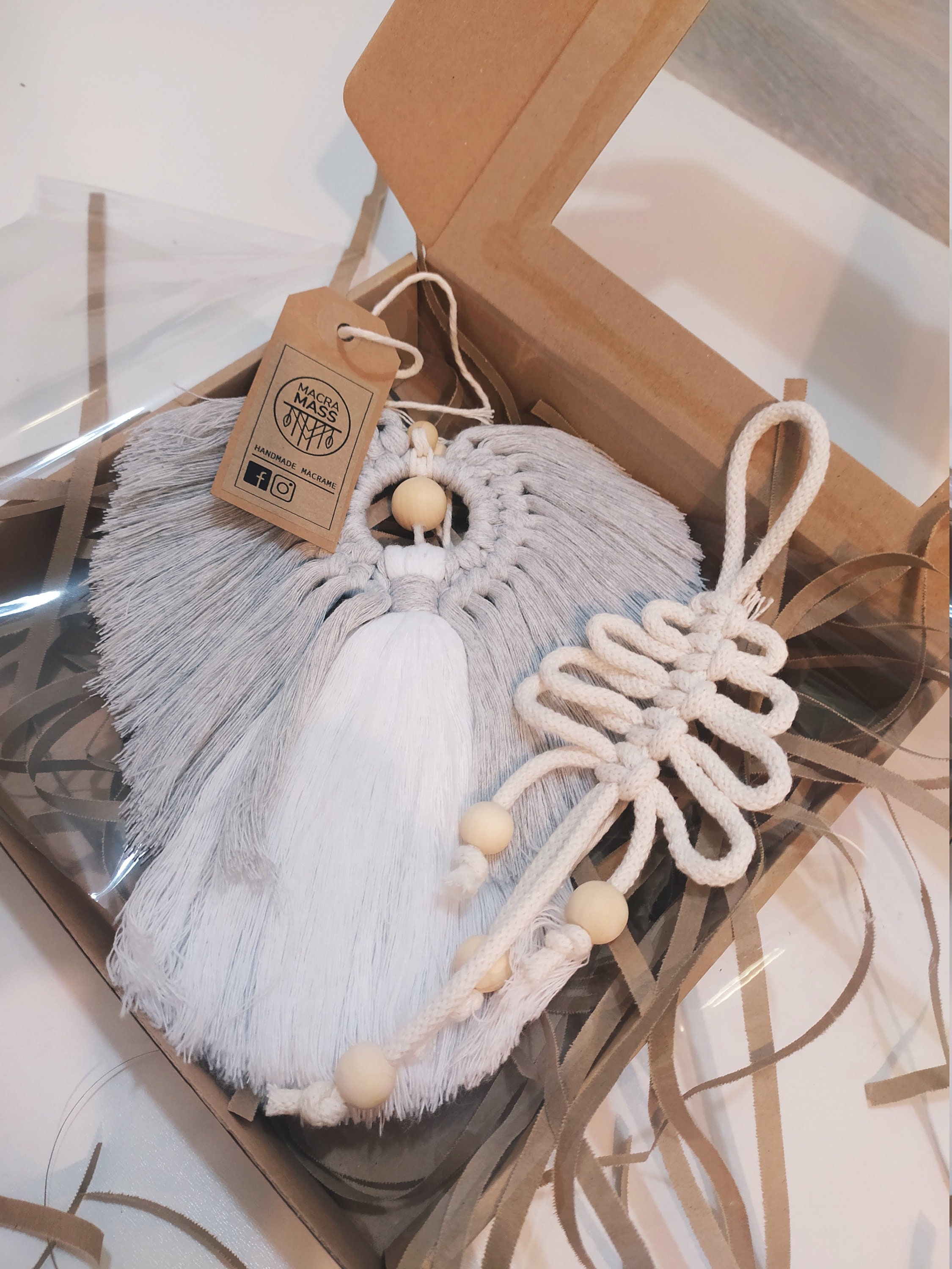 Macrame Angel size M, Angel, Makrama, Macrame Angels, White Decor ...