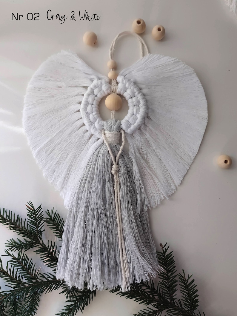 Macrame Angel size M, Angel, Makrama, Macrame Angels, White Decor ...