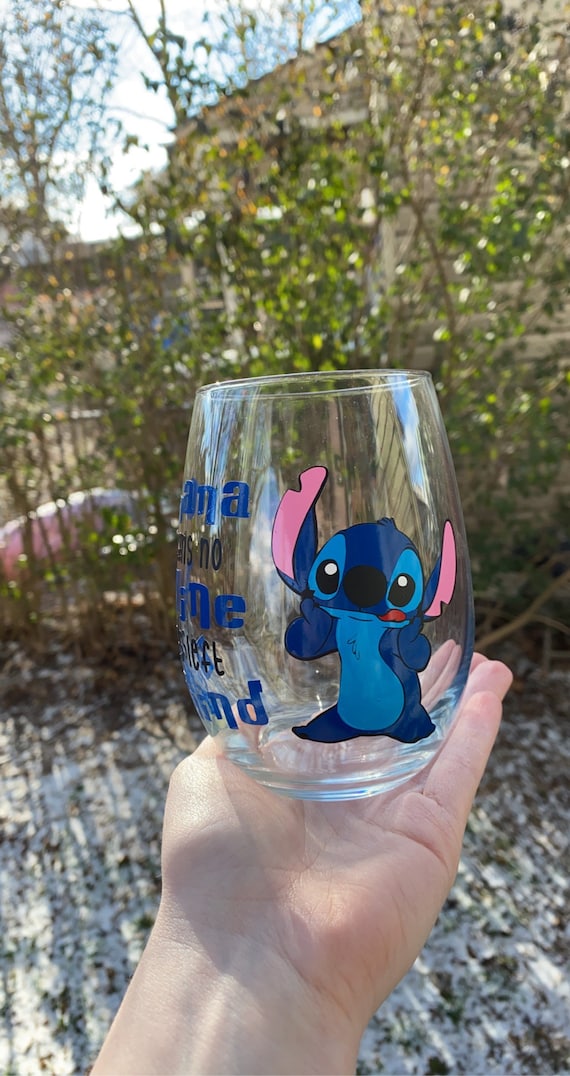 Blue Alien Wine Glass Ohana Wine Glass Stemless | Etsy