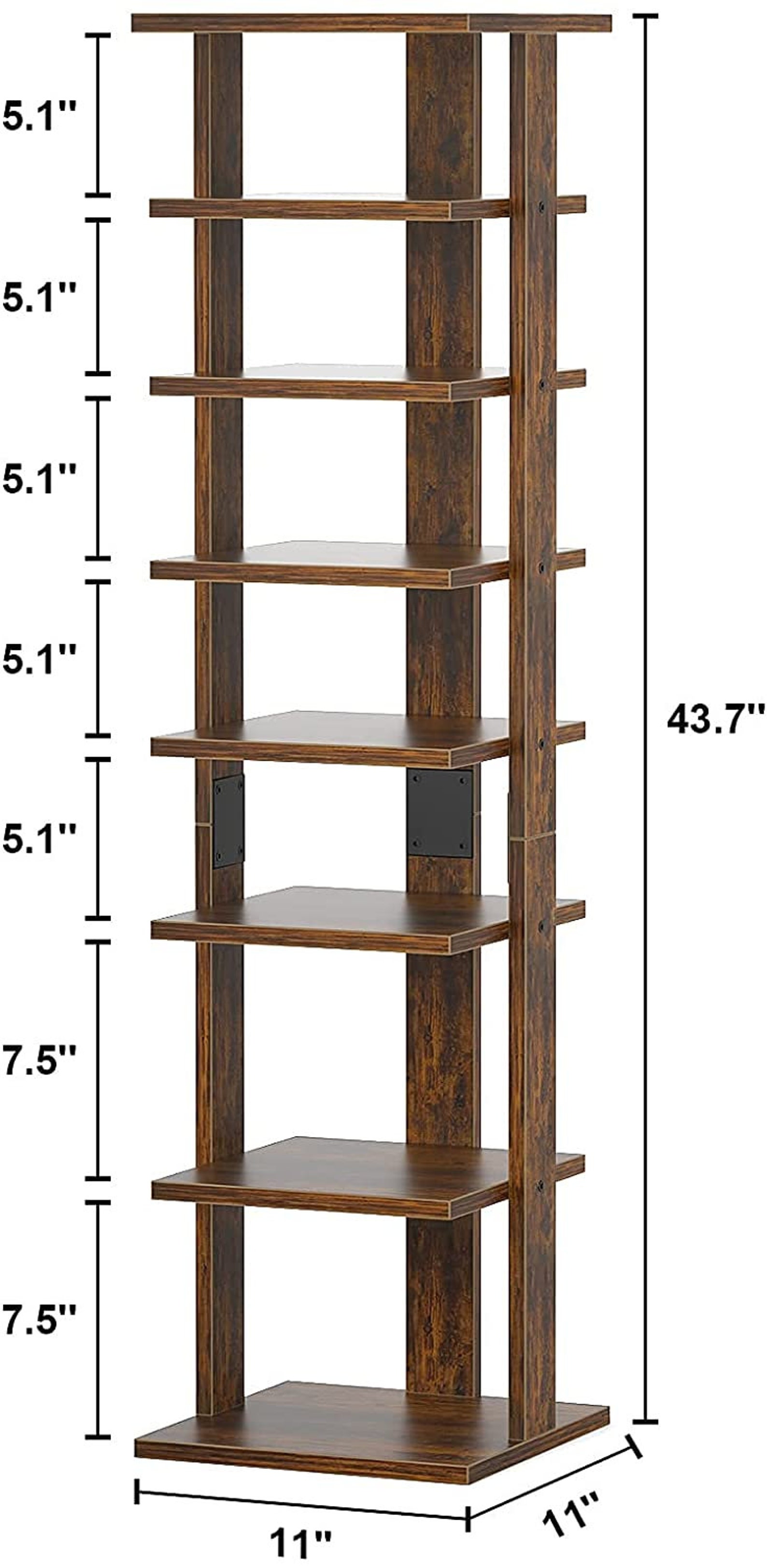 Vertical Shoe Rack 8 Tiers Wooden Shoe Shelf Narrow Shoe | Etsy