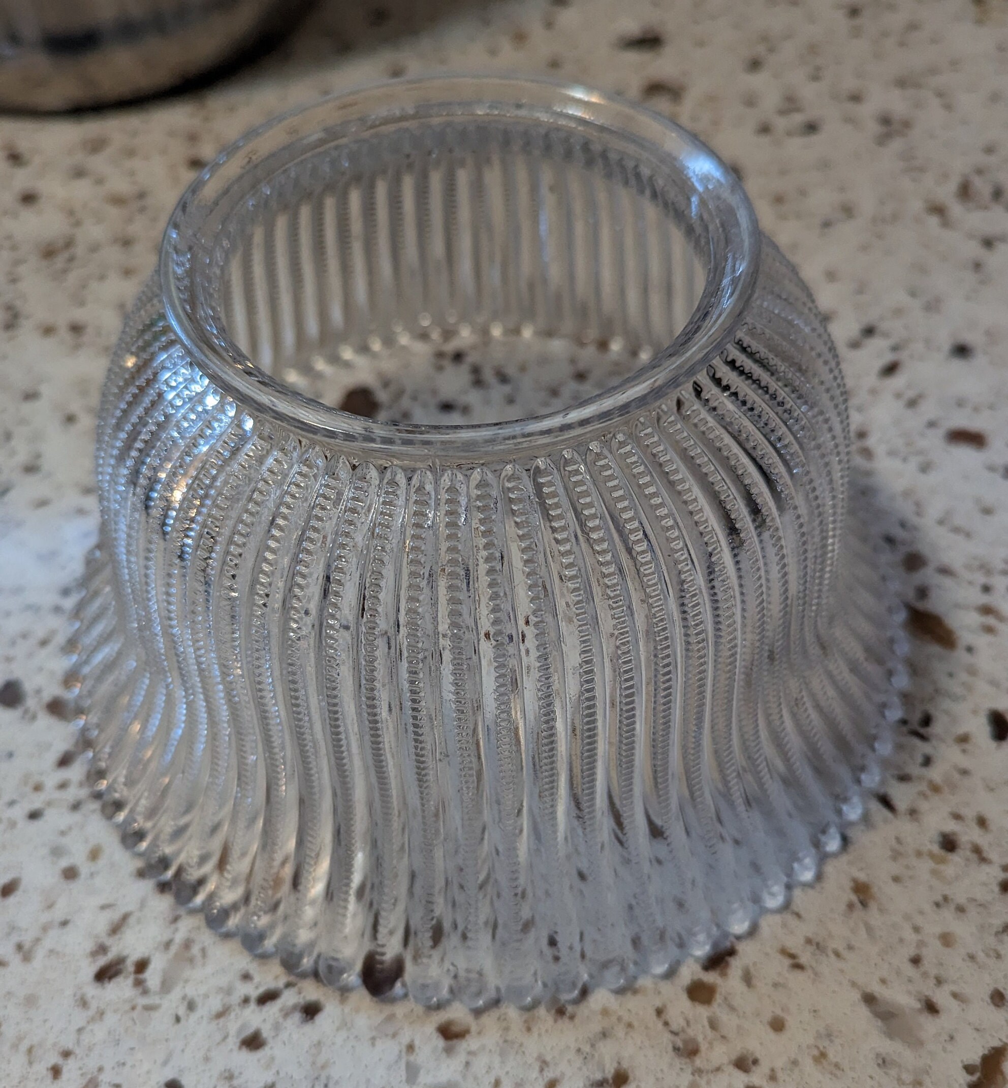 Vintage Holophane Ribbed/zipper Glass Diffuser Shade - Etsy
