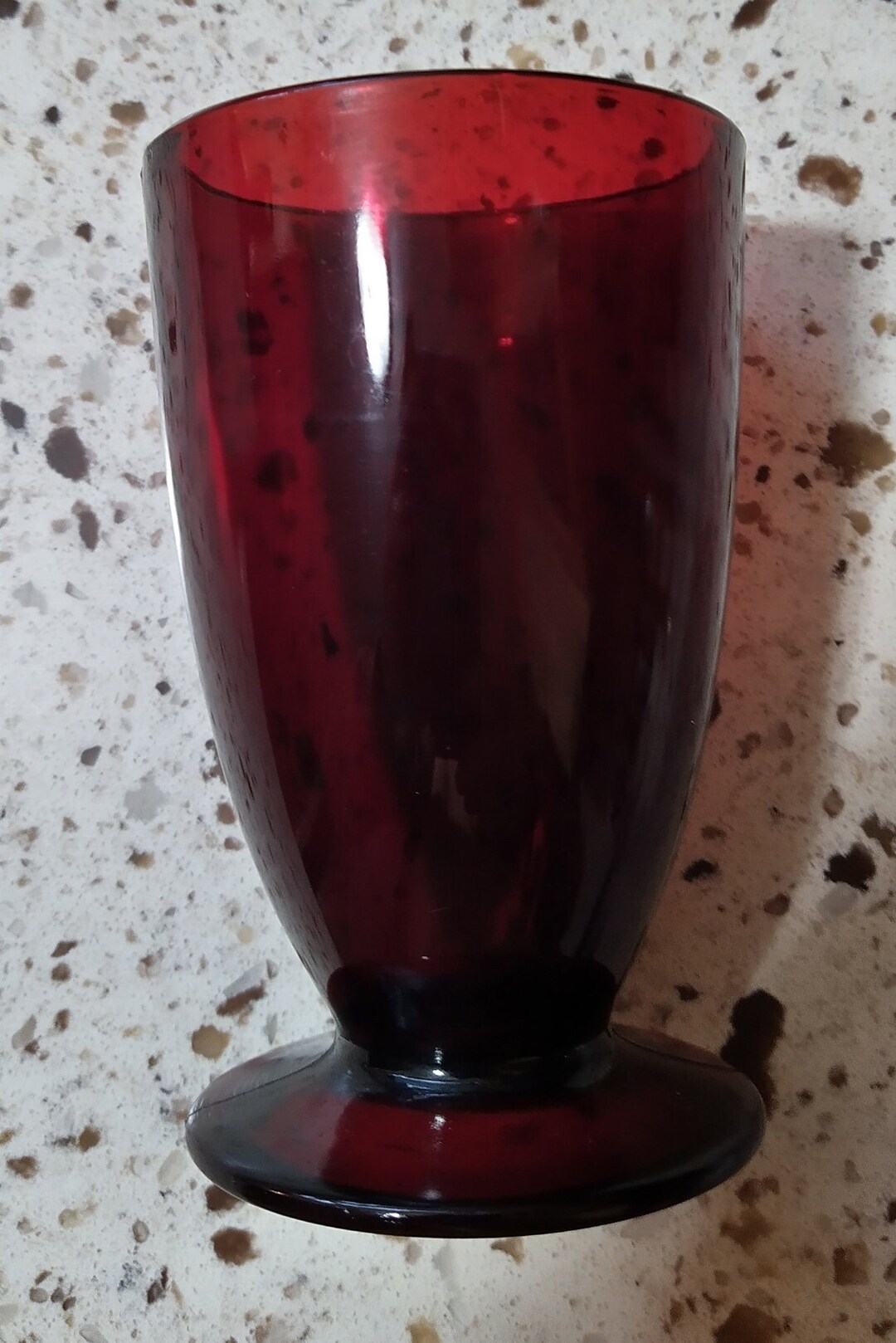 Clear Ruby Red Glassware - Etsy