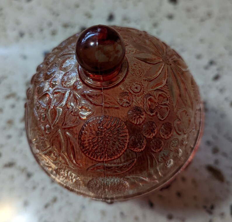 Vintage Avon red on Glass Egg Shaped Pedestal Lidded Dish - Etsy