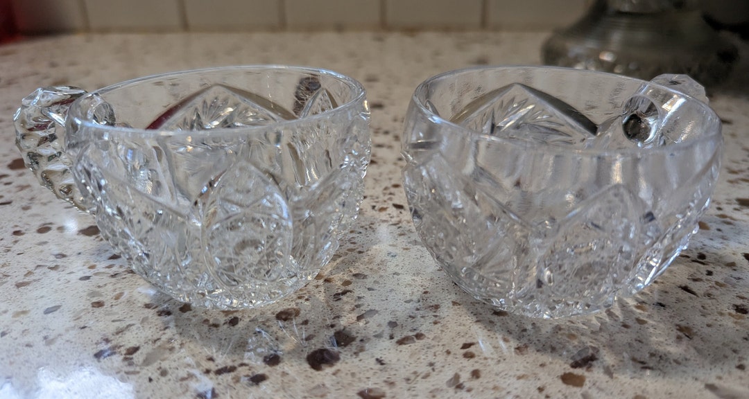Vintage Pressed Glass Punch Cups - Etsy