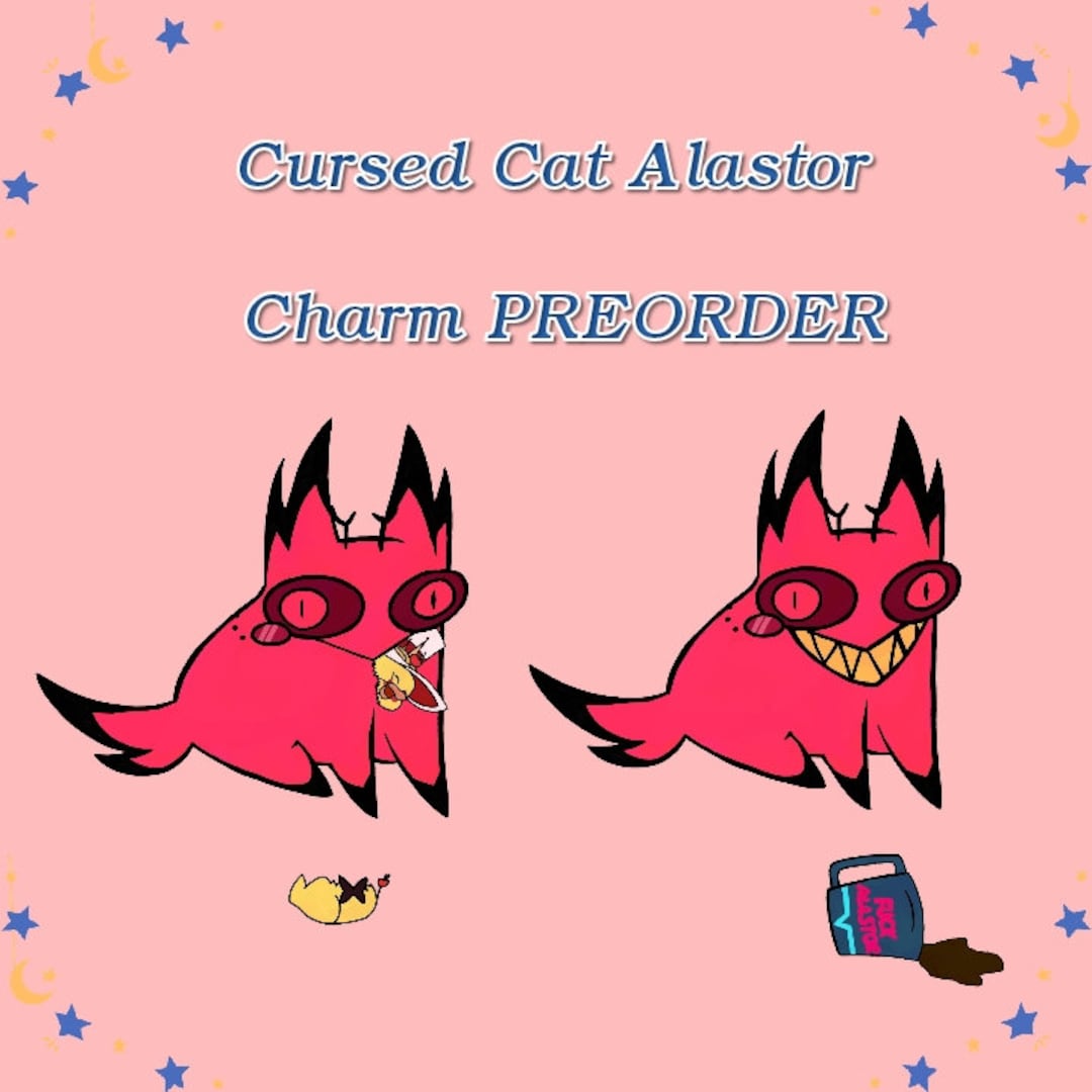 Cursed Cat Alastor Acrylic Charm PREORDER *READ DESCRIPTION* Hazbin ...