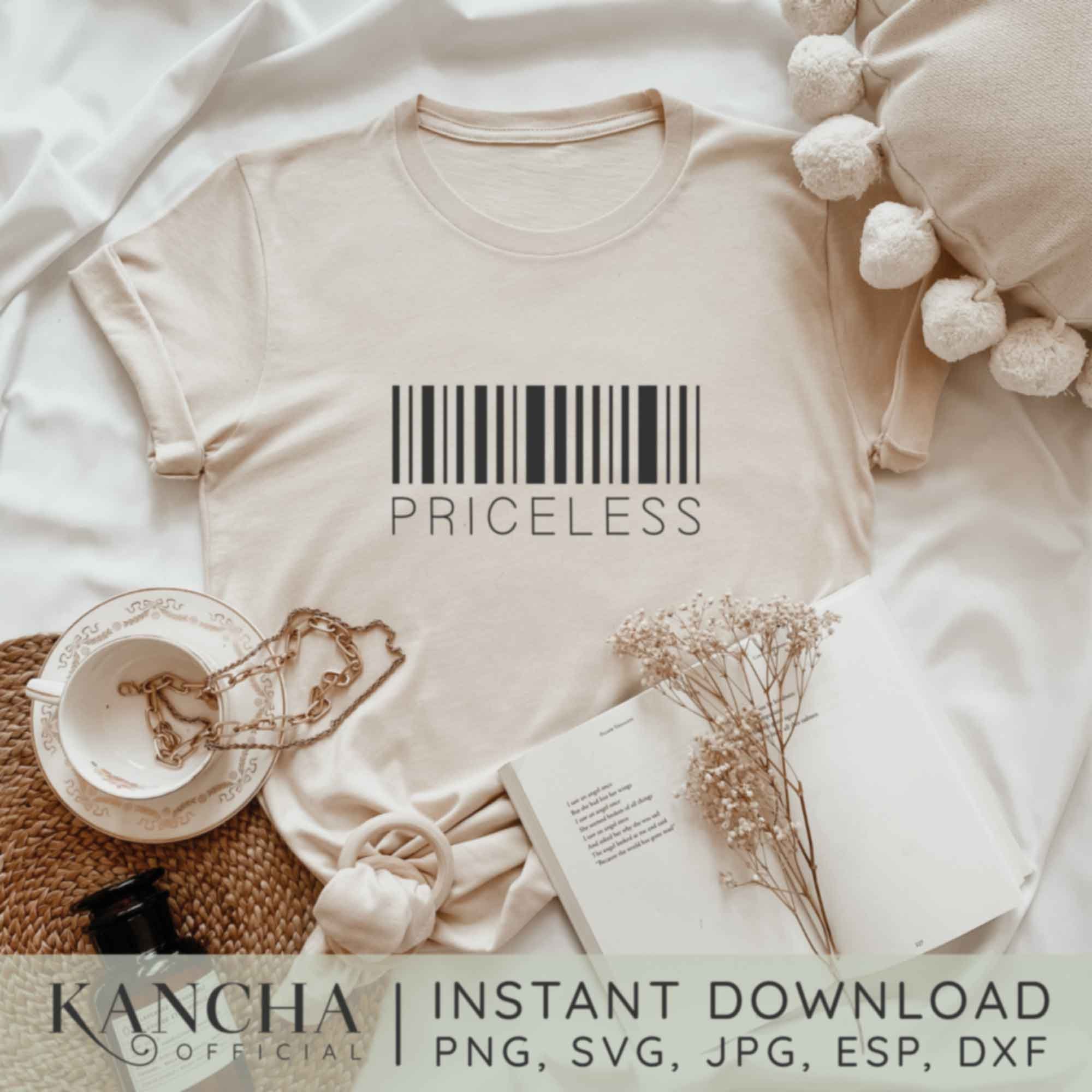 Priceless Barcode svg Price tag svg Minimalist Barcode Decal | Etsy