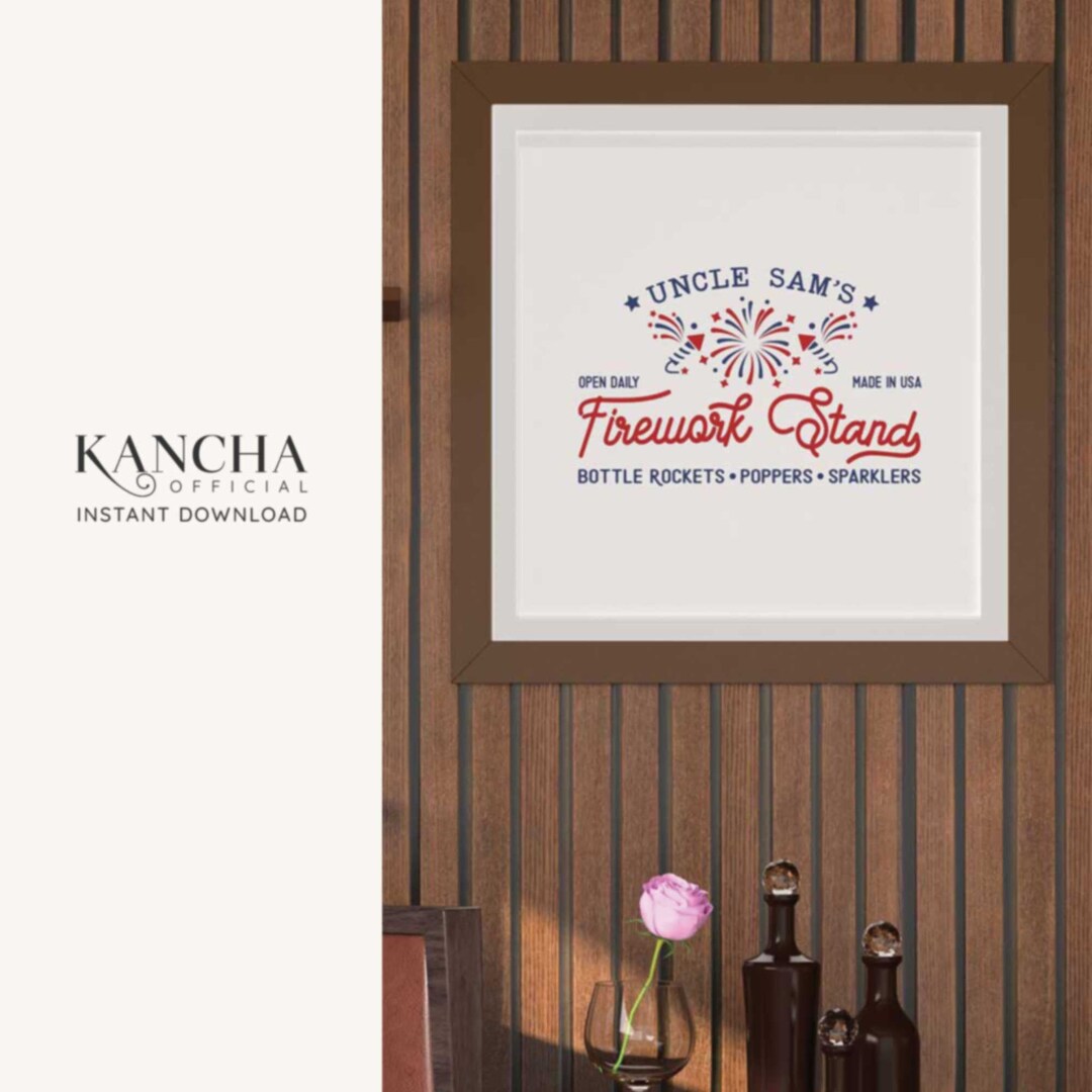 Uncle Sam's Svg, Fireworks Stand Sign Svg, Made in America Svg, Vintage ...