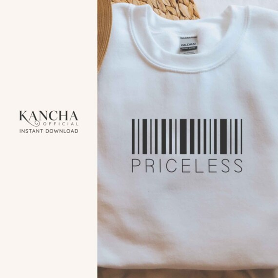 Priceless Barcode svg Price tag svg Minimalist Barcode Decal | Etsy