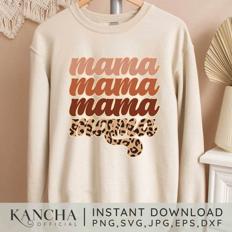 SVG for Mom Shirts Retro Mom Leopard Print Svg for Shirt Gift - Etsy