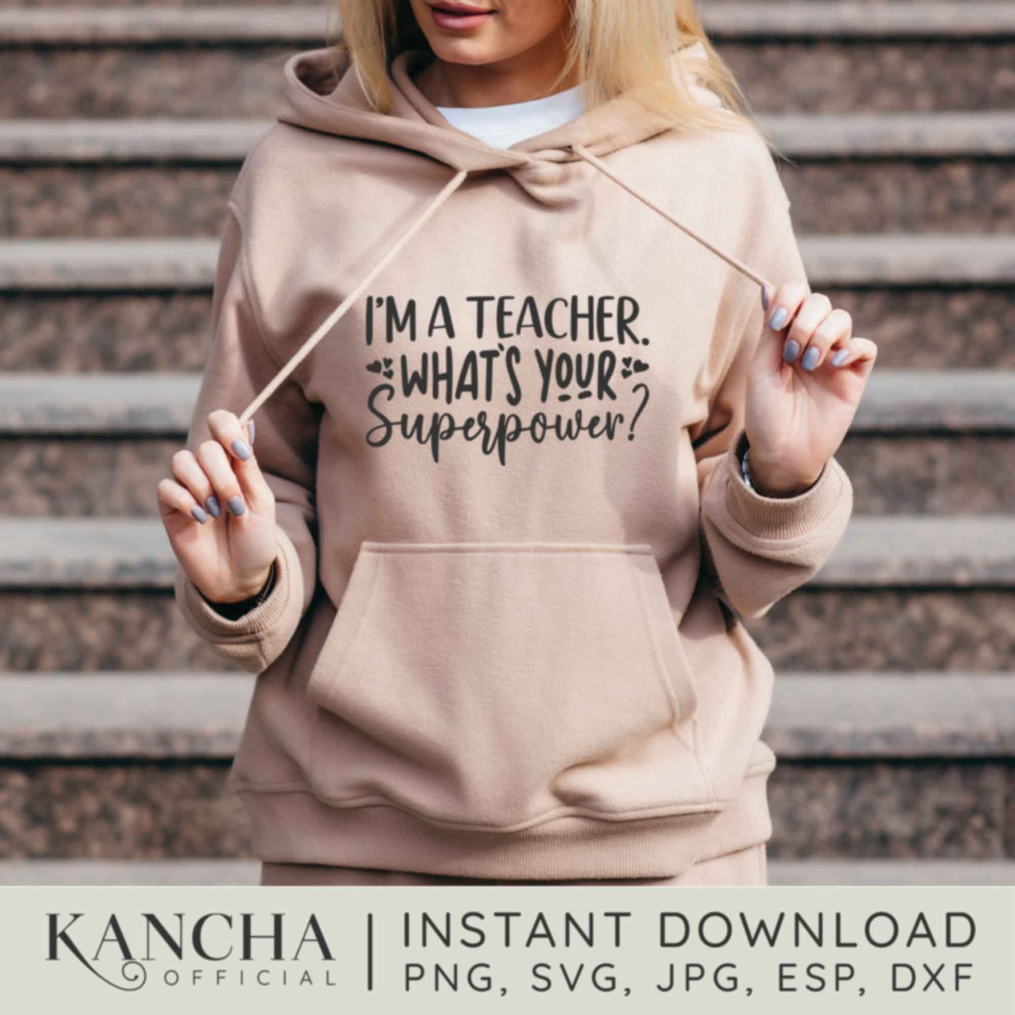 I'm a teacher what's your superpower svg Best teacher | Etsy