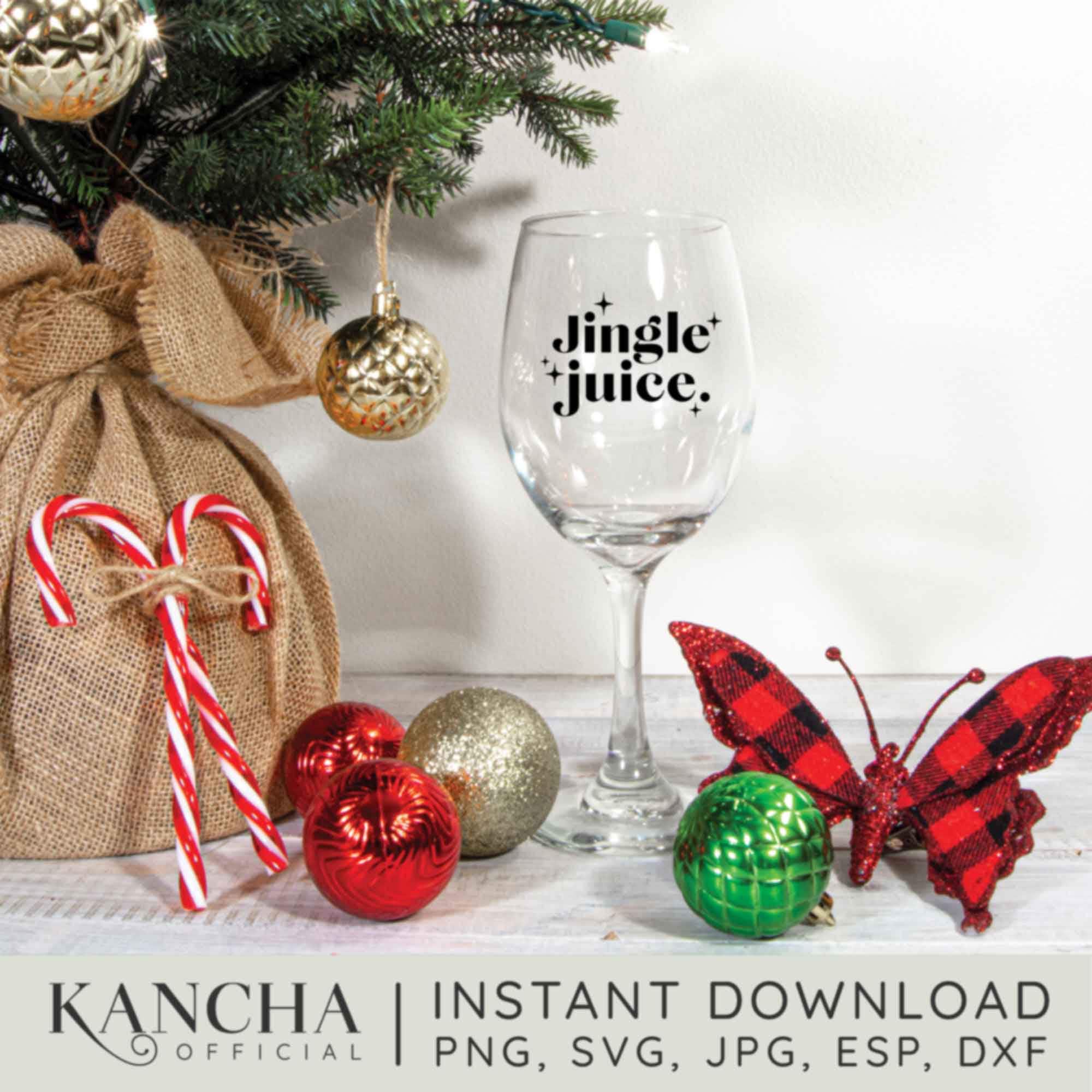 Jingle Juice Svg Christmas Wine Svg Wine Glass Svg Wine - Etsy