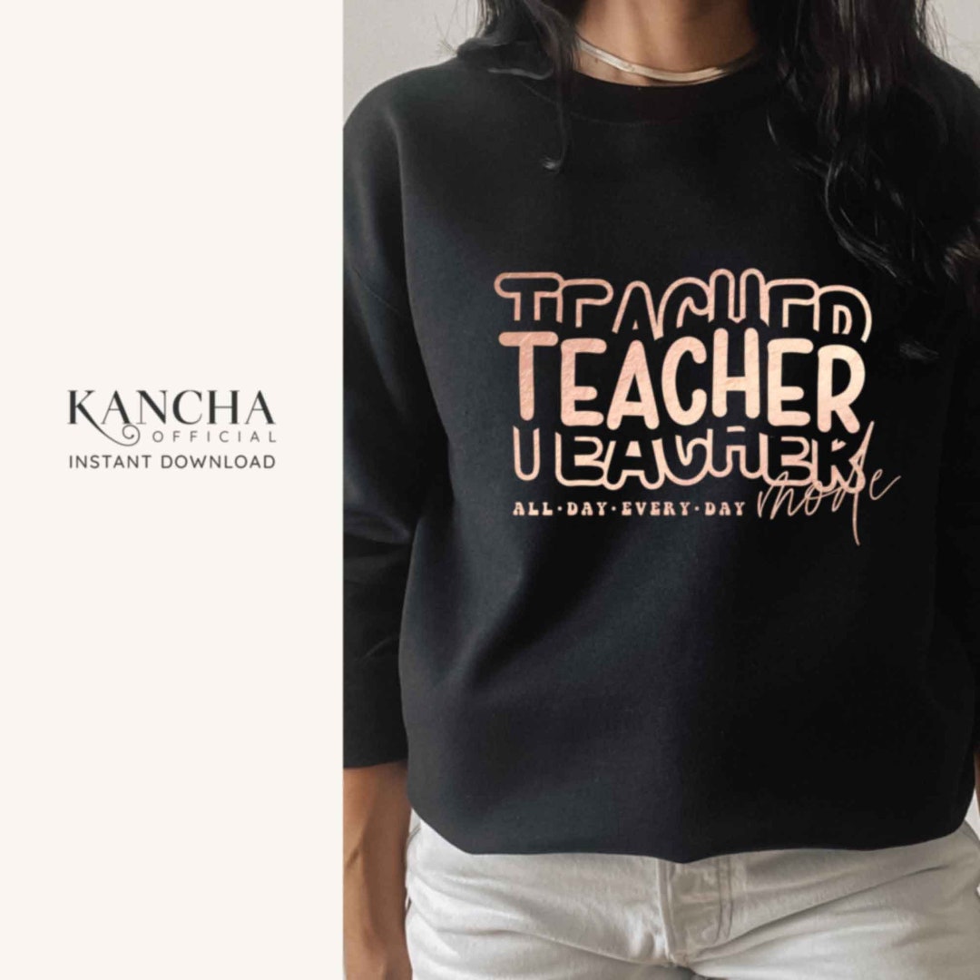 Teacher Life Svg, Teacher Mode Svg, Back to School Svg, Teacher Quotes ...