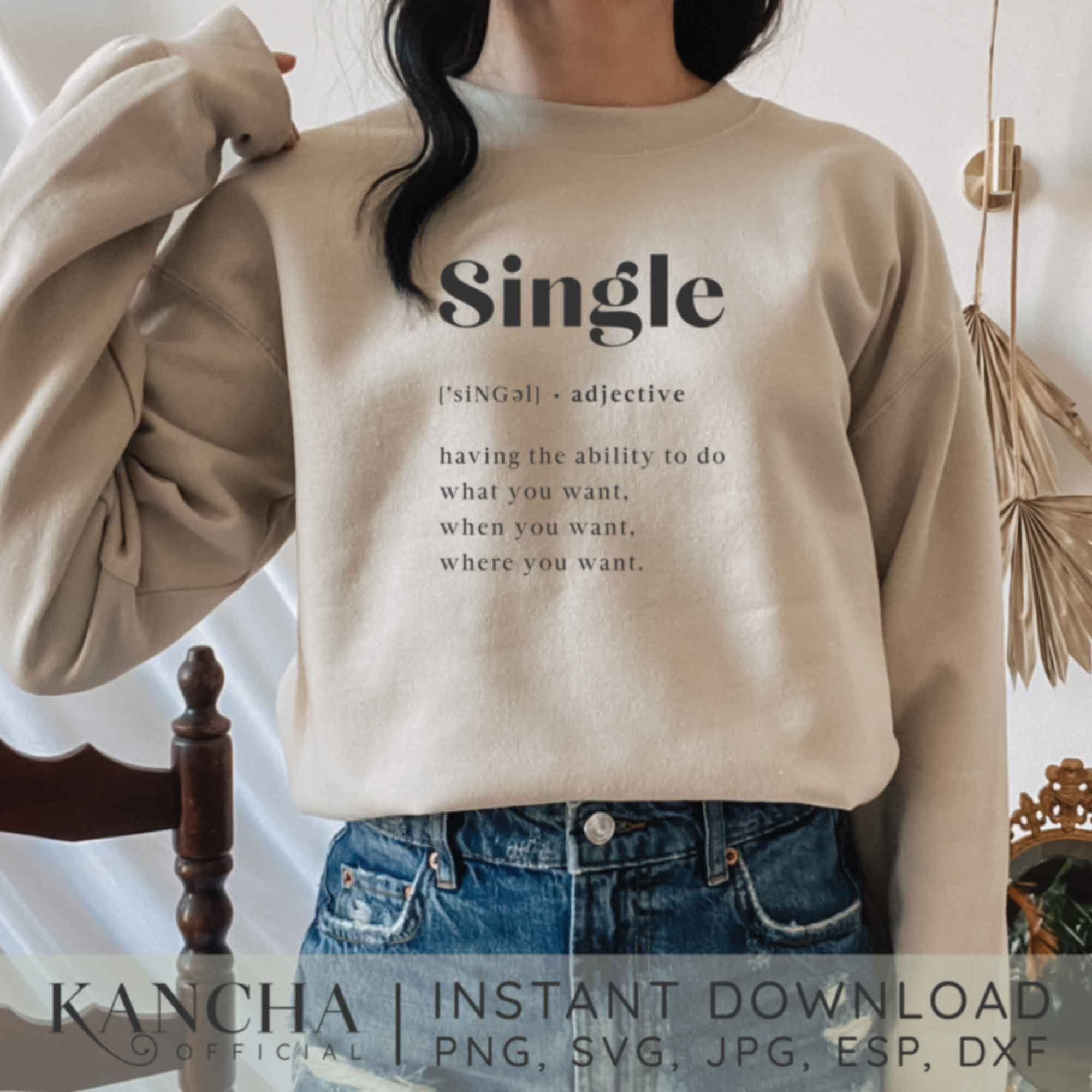 Single Svg Single Definition Svg Funny Valentine Svg Anti - Etsy