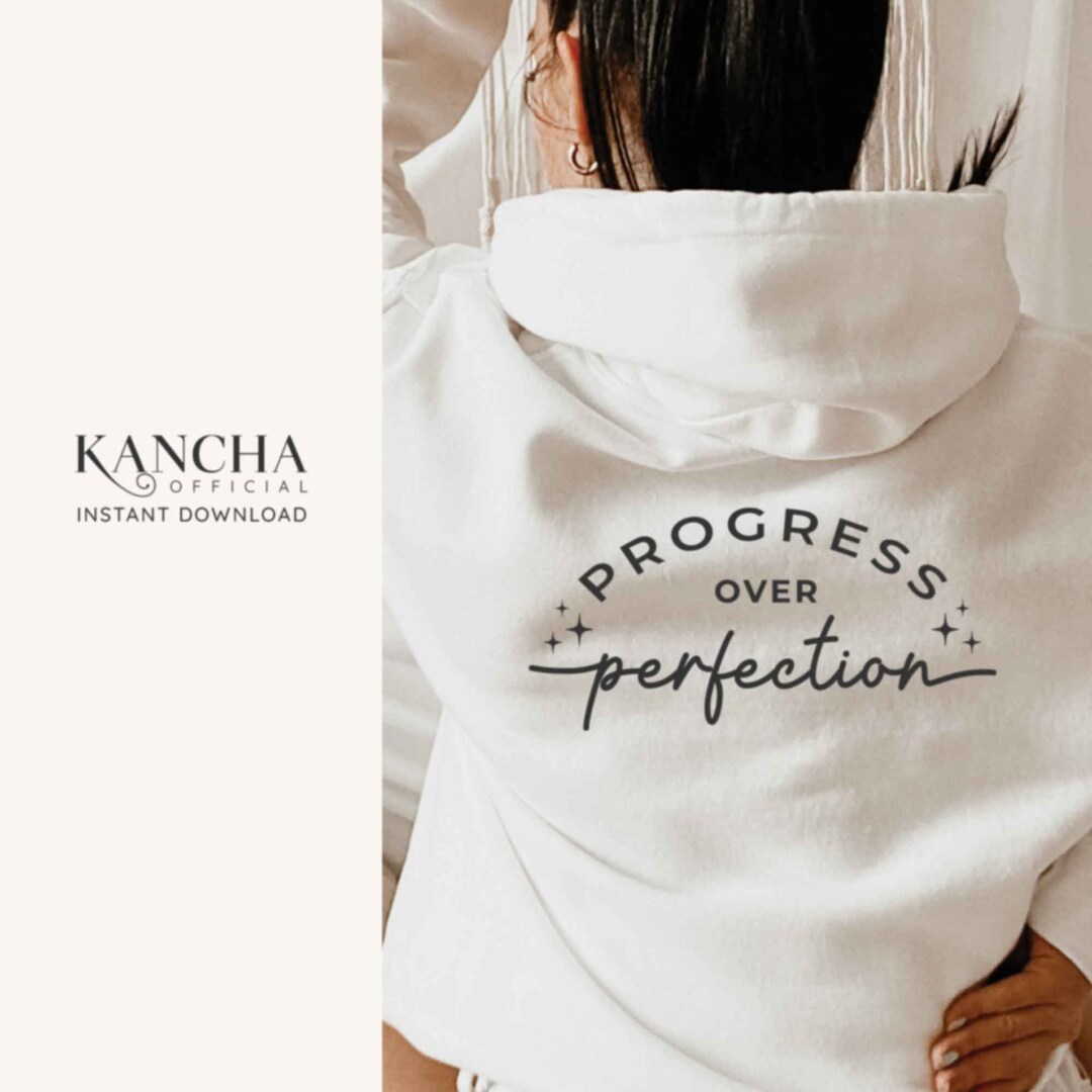 Progress Over Perfection Svg, Inspirational Svg, Motivational Svg, Good ...