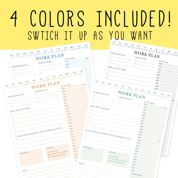Work Day To-do List PRINTABLE : Work Planner Pdf to Do List - Etsy