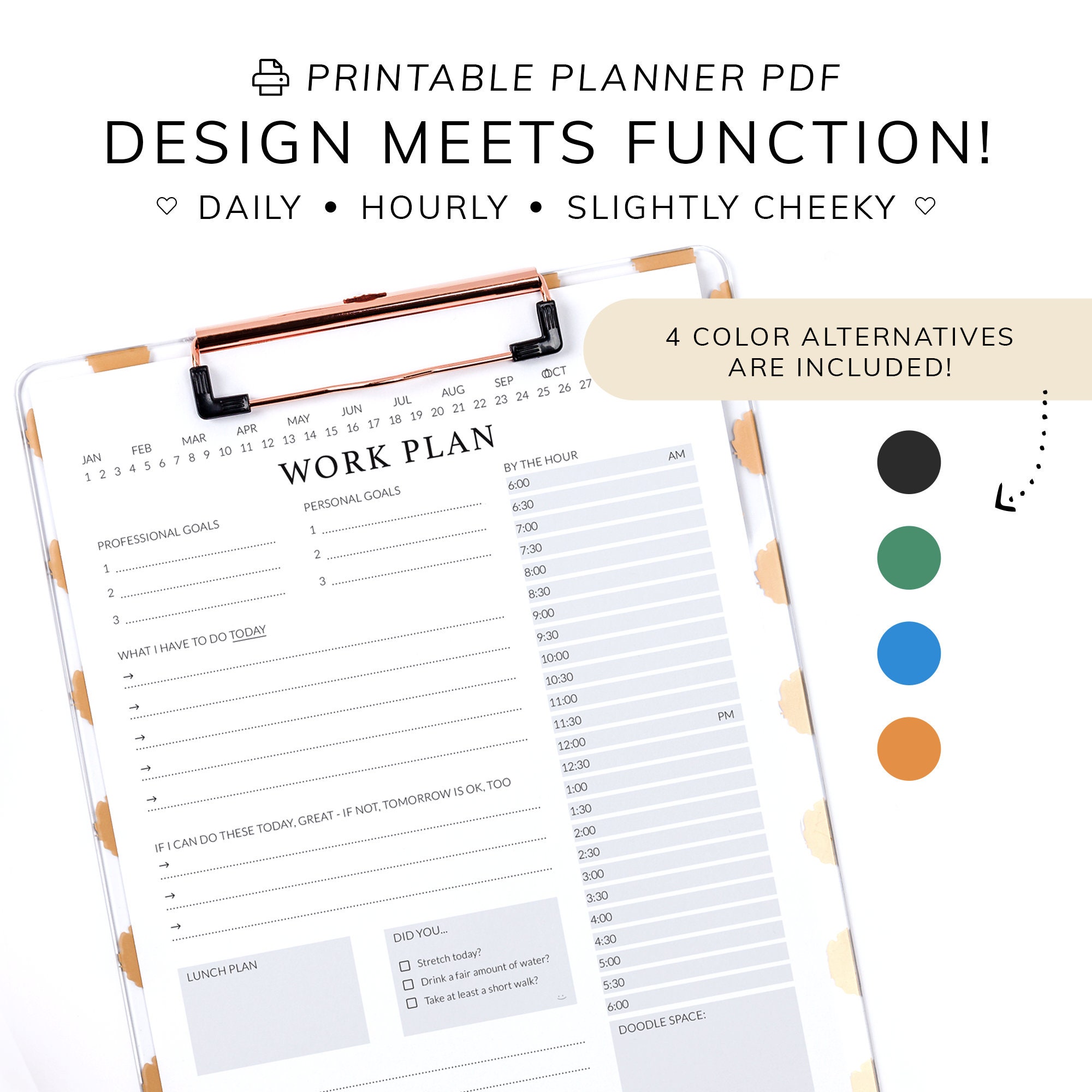 Work Day To-do List PRINTABLE :) Work Planner Pdf, to Do List, Daily ...
