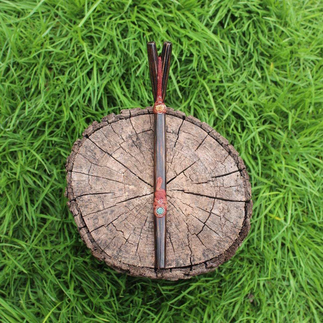 Double Nose CHONTA WOOD TEPI | Pipe Applicator for Rapéh | With a ...