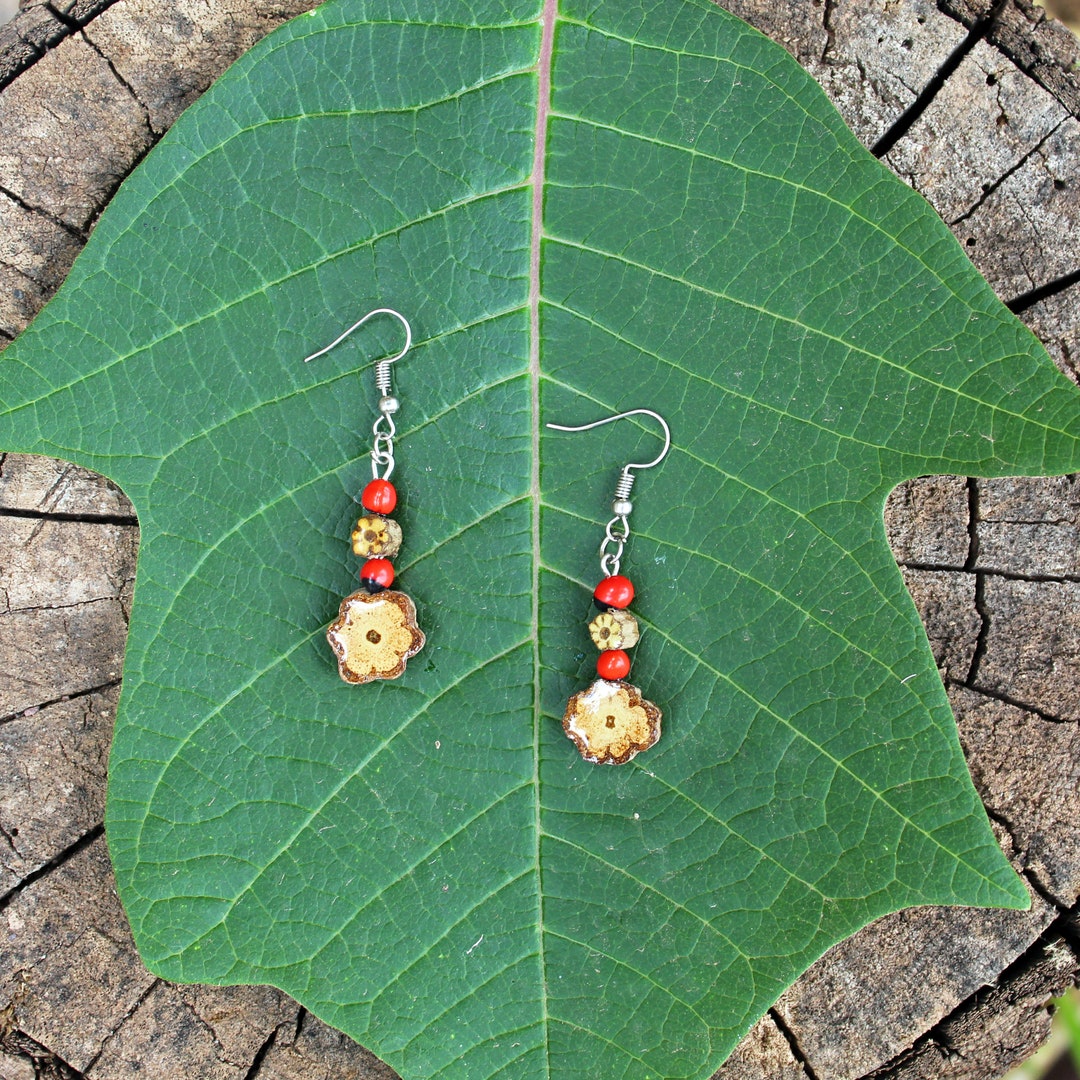 Shipibo Earrings with Aya Vine Pieces MYSTICAL AYA Jewelry for ...
