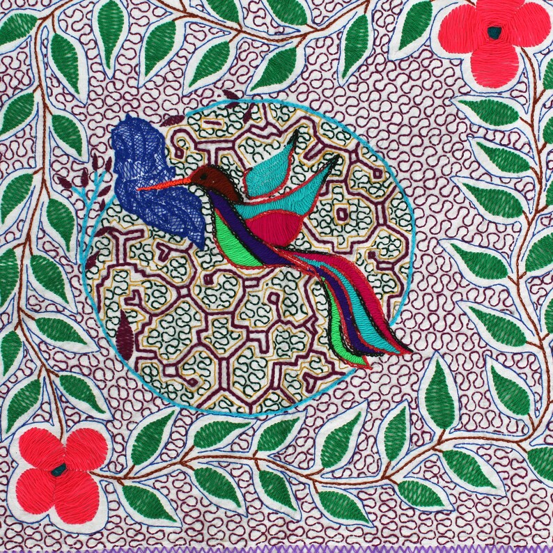 Hummingbird Chakruna & Kené Pattern Shipibo Handmade - Etsy