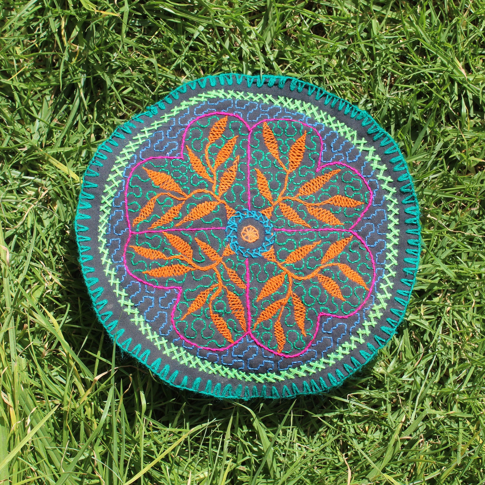 Chakruna & Kené Pattern Shipibo Embroidery Altar Patch Made by Shipibo Women From Pucallpa, Peru ...