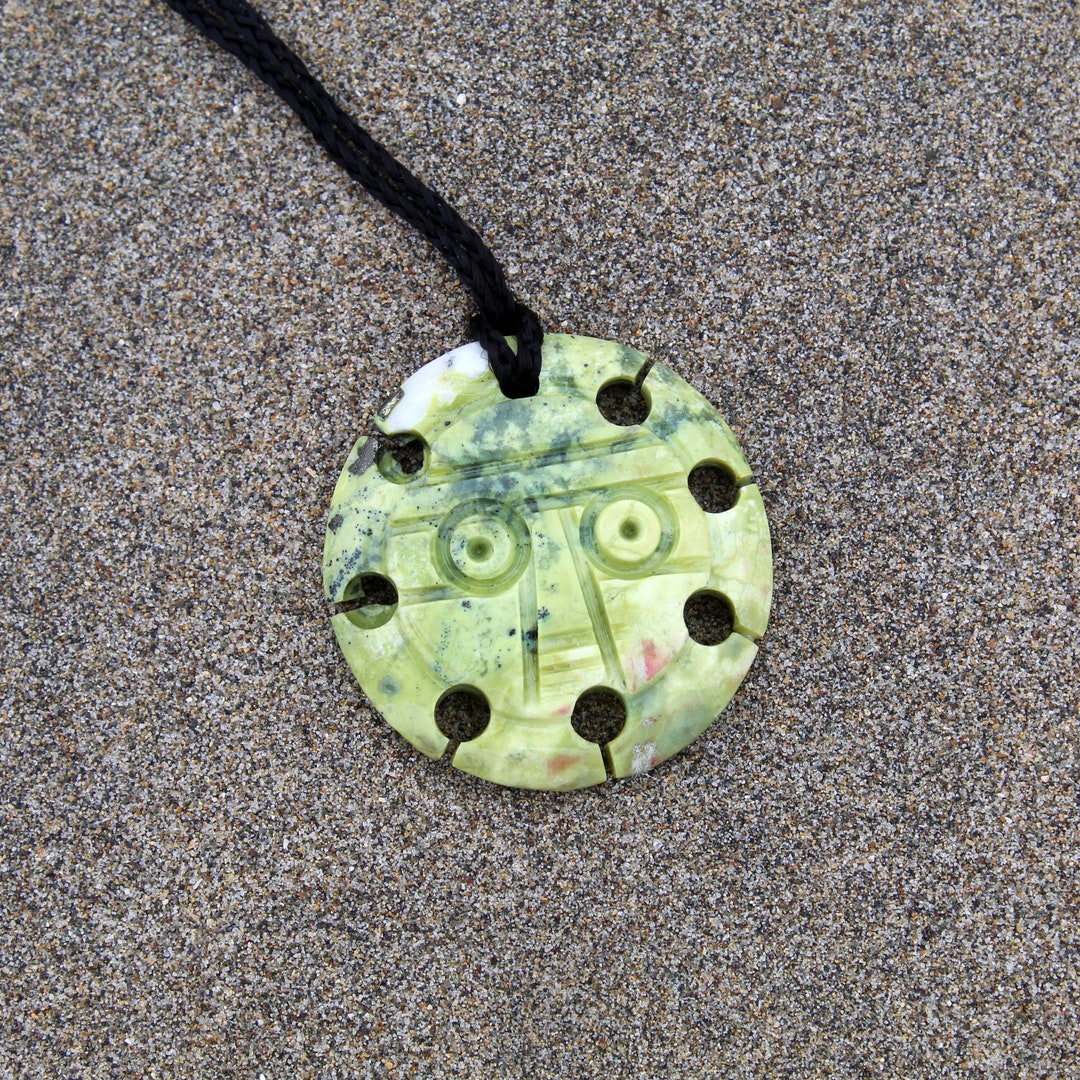 SUN NECKLACE SERPENTINE Stone Peruvian Sacred Andean Symbol - Etsy