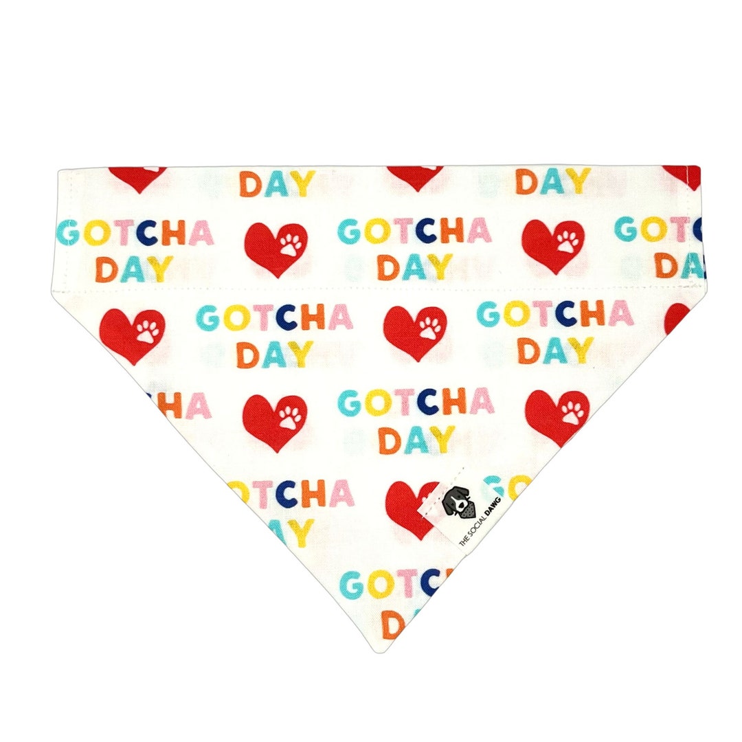 Gotcha Day Slip-on Dog Bandana - Etsy