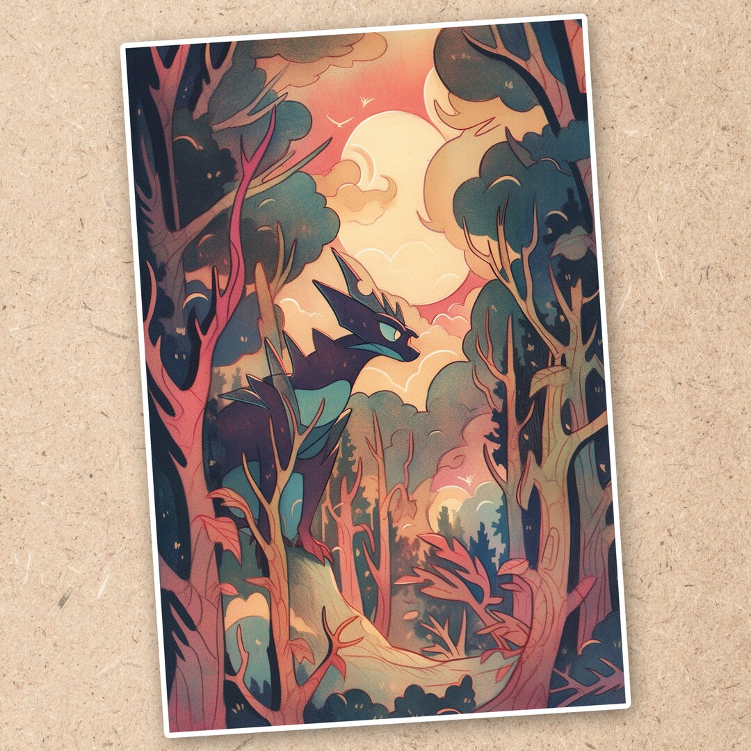 Vinyl Sticker or 4x6 Print Fakemon Pastel Fantasy Beast Art Laptop ...