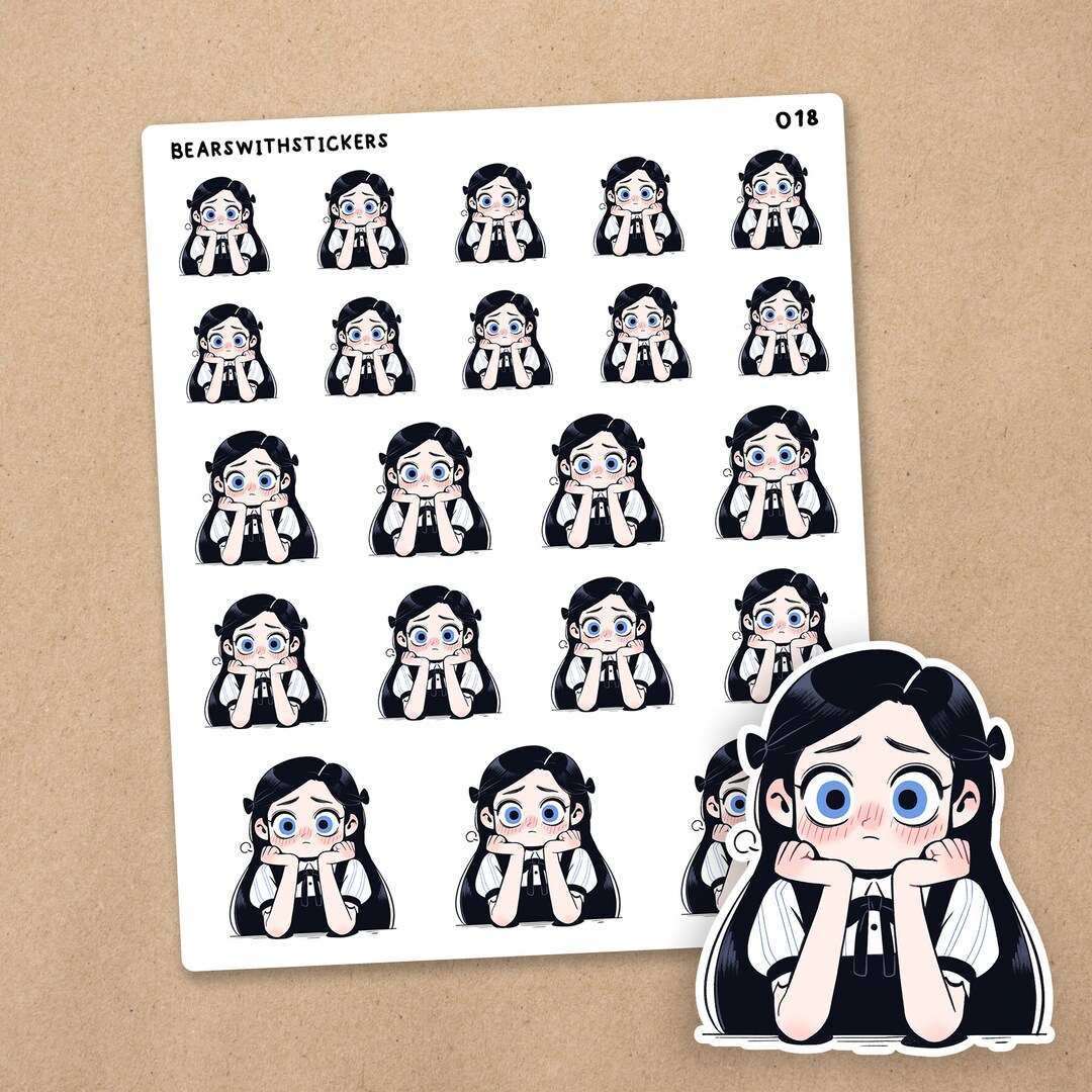 W018 Wednesday Feels Worried Planner Stickers, Bullet Journal Stickers ...