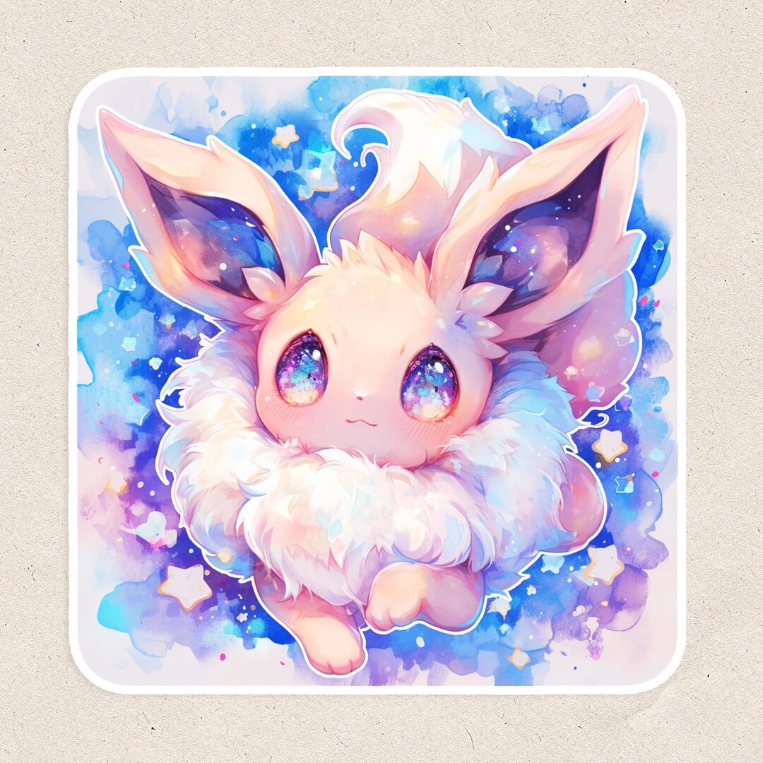 Cute Eevee Pokemon Vinyl Sticker | Waterproof Matte Decal, Kawaii ...