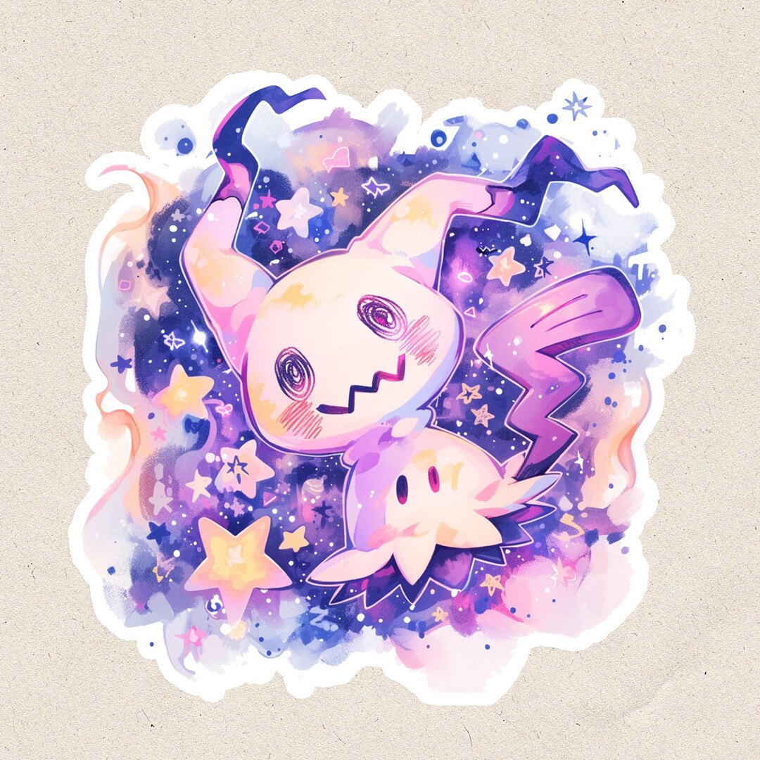 Cute Mimikyu Pokemon Vinyl Sticker | Waterproof Matte Decal, Kawaii ...