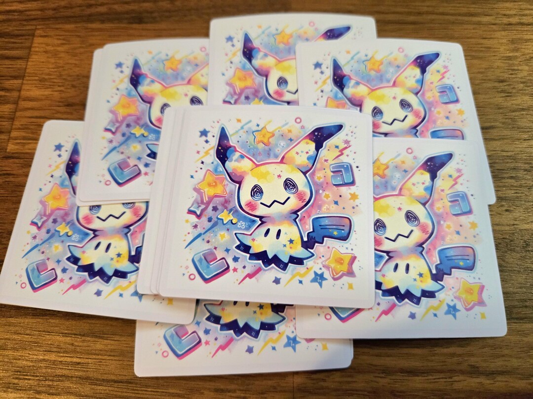 Cute Mimikyu Pokemon Vinyl Sticker Waterproof Matte Decal, Kawaii ...